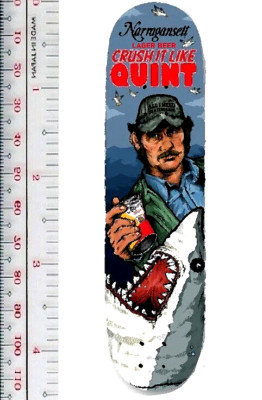 Skateboarding Narragansett Beer Quint Jaws Skateboard Patch | eBay