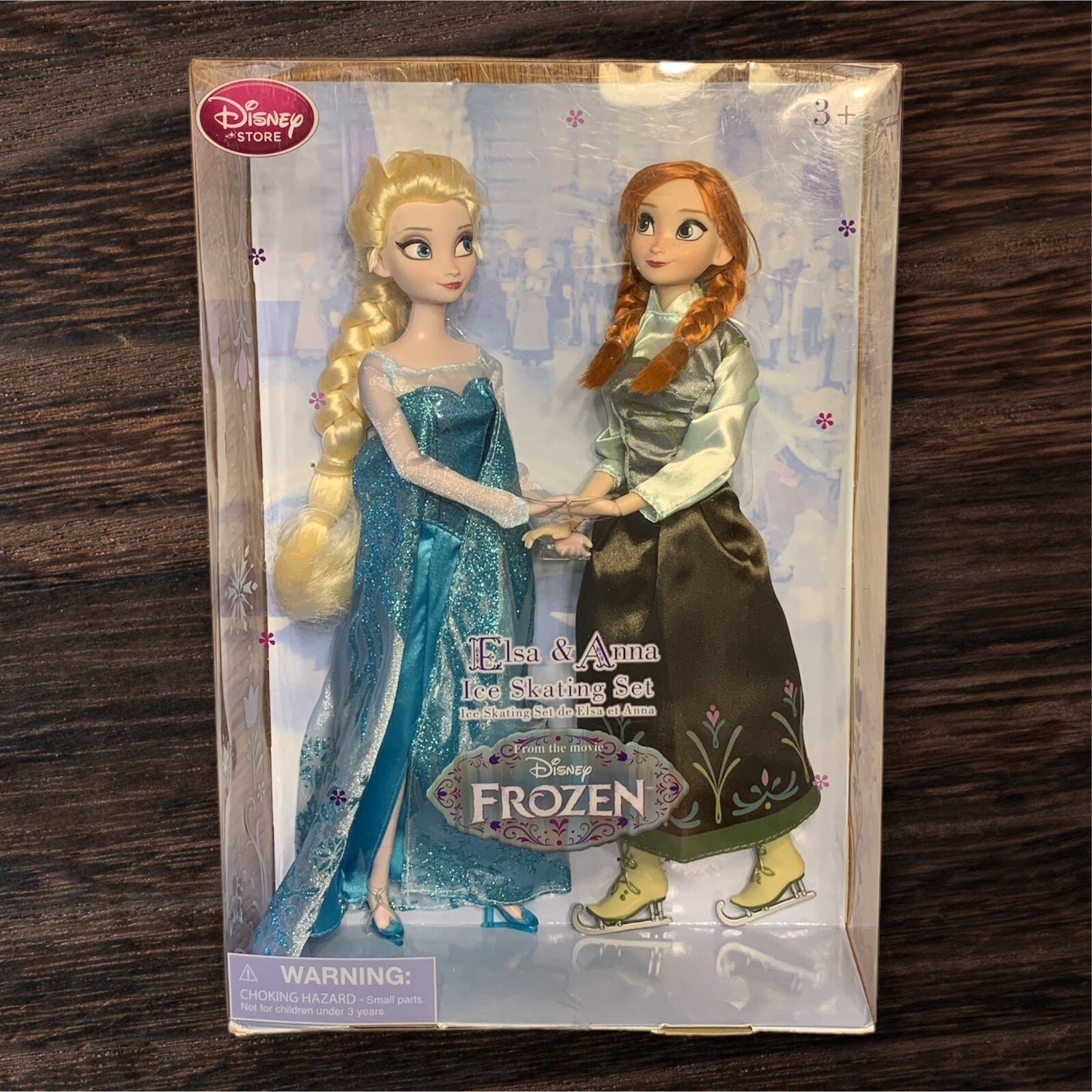 Disney Store Frozen Ice Skating Elsa Anna Doll Set Sisters Holiday ...