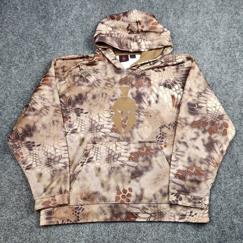 Kryptek Covert Hoodie Mens Large Brown Camo Pullover Hunting Sweatshirt ...