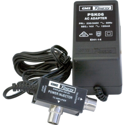 Kingray PSK06 14V DC 150mA Power Supply Plug Pack PAL Injector Booster ...