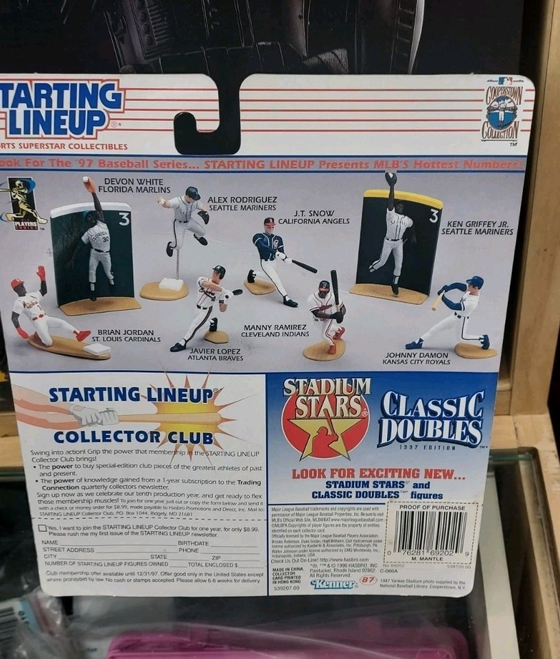 1997 SLU Cooperstown Collection MLB Mickey Mantle Action Figure New ...