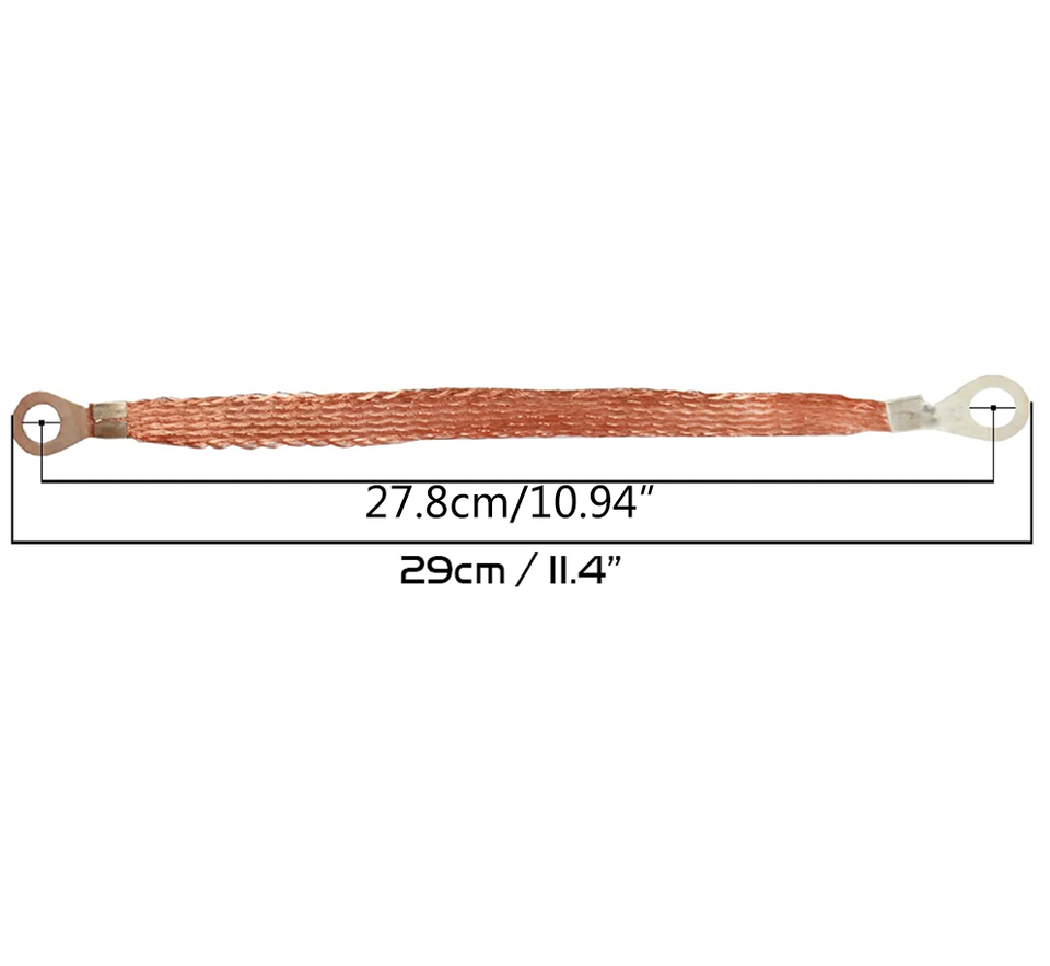 (5Pcs) 11.4" Car Truck Firewall Body Frame Copper Engine Ground Strap ...