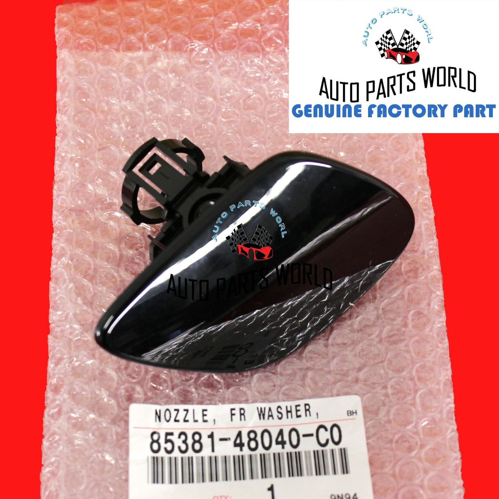 GENUINE OEM LEXUS RX330 RX350 BLACK RIGHT HEADLIGHT WASHER NOZZLE 85381 ...