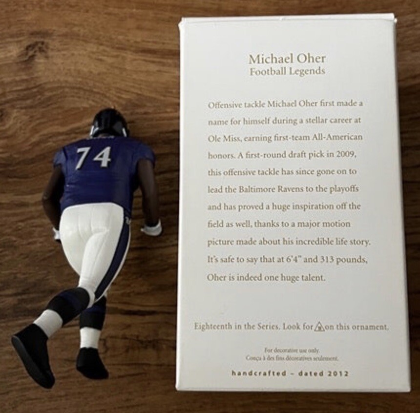 2012 Hallmark Football Michael Oher Baltimore Ravens Ornament | eBay