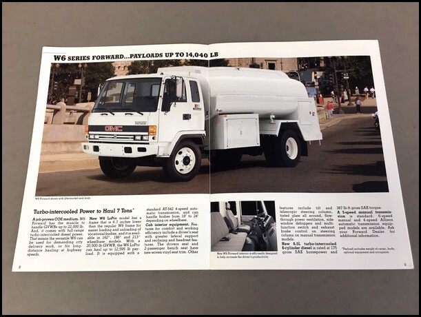 1992 GMC Truck W7 W7HV W4 W5 W6 Forward Van 20-page Brochure Catalog ...