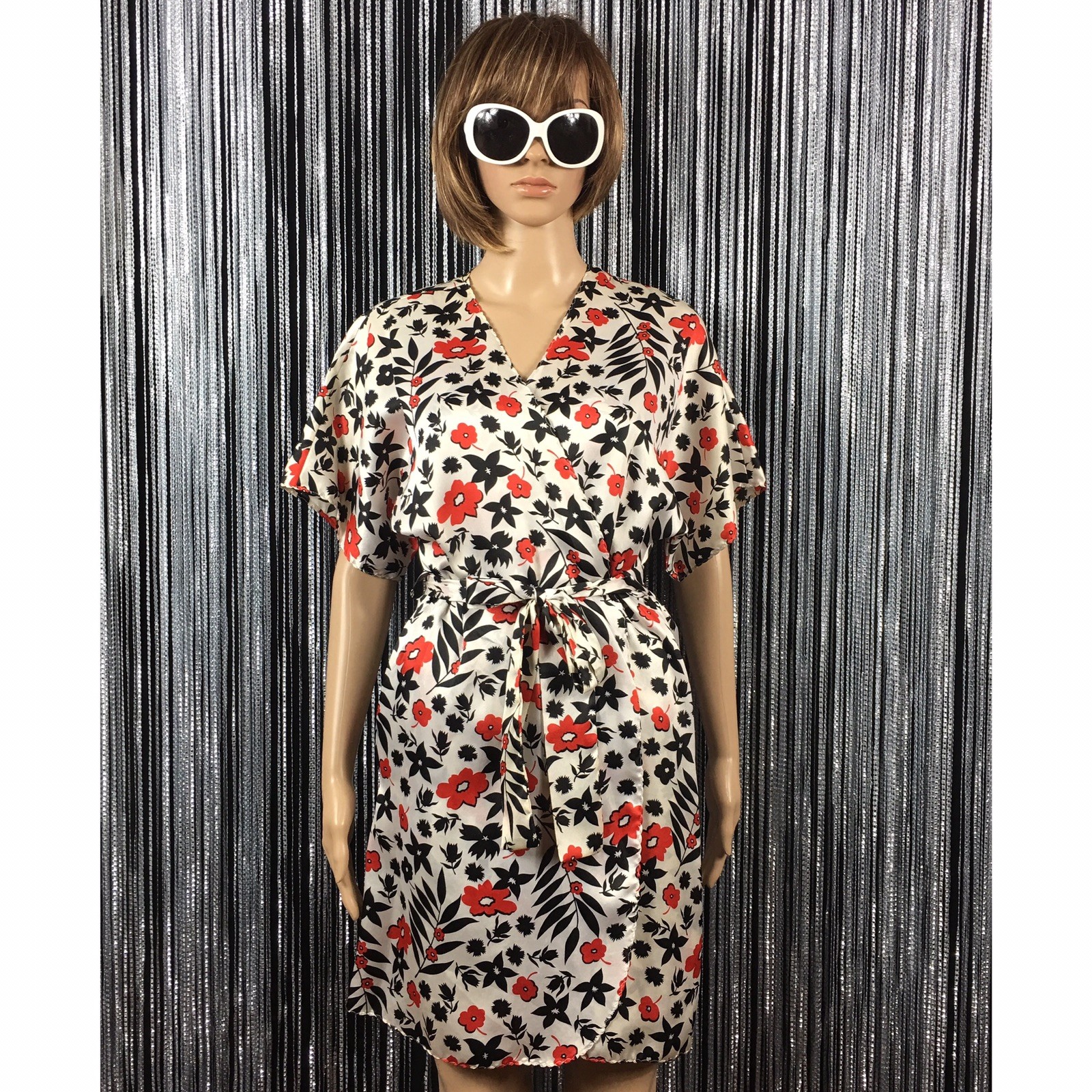 Vintage Valentino Intimo Dress Robe Gown Floral Print… - Gem