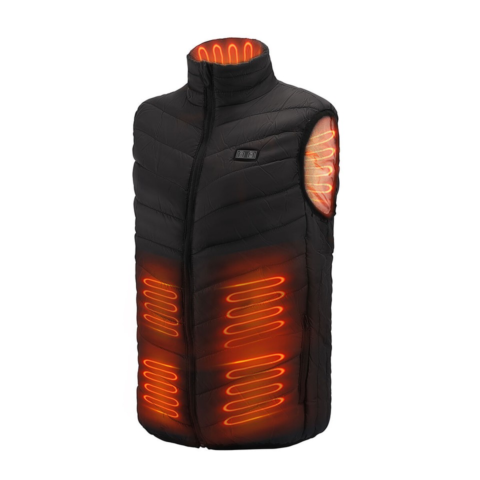 Heated Vest 15 Heating Zones Electric USB Jacket Winter Warm Men Women ...