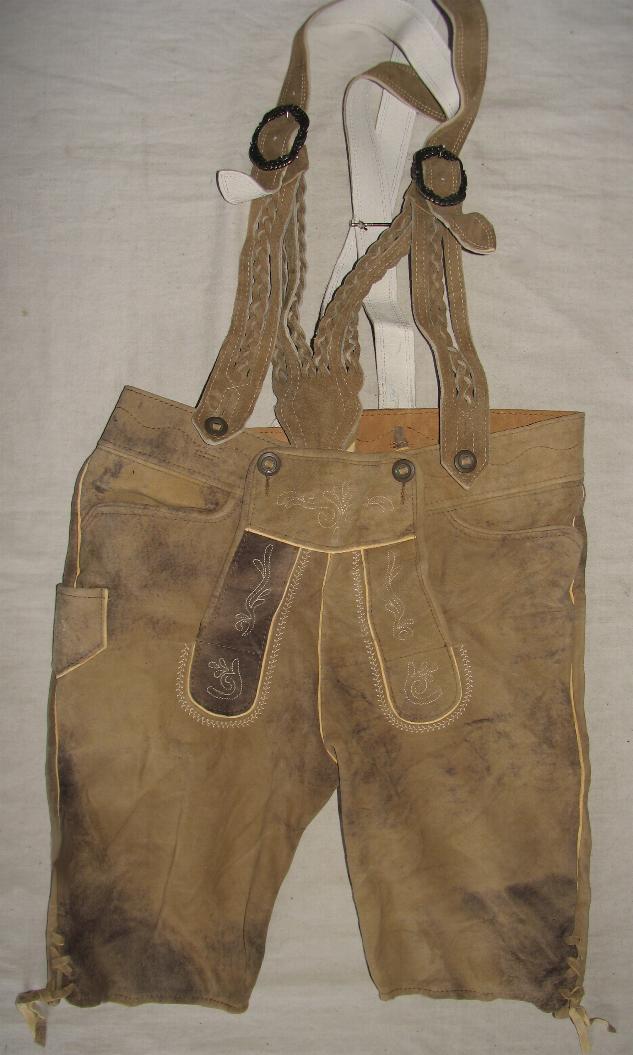 Short Men's Traditional Costume Leather Pants/Costume… - Gem