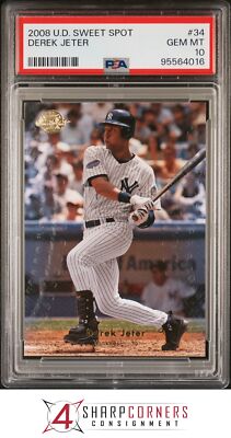 2008 UPPER DECK SWEET SPOT #34 DEREK JETER YANKEES HOF PSA 10 B4088174-016 | eBay