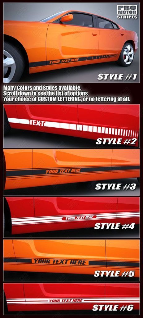 Dodge Charger Rocker Panel Side Accent Stripes Decals 2015 2016 2017 ...