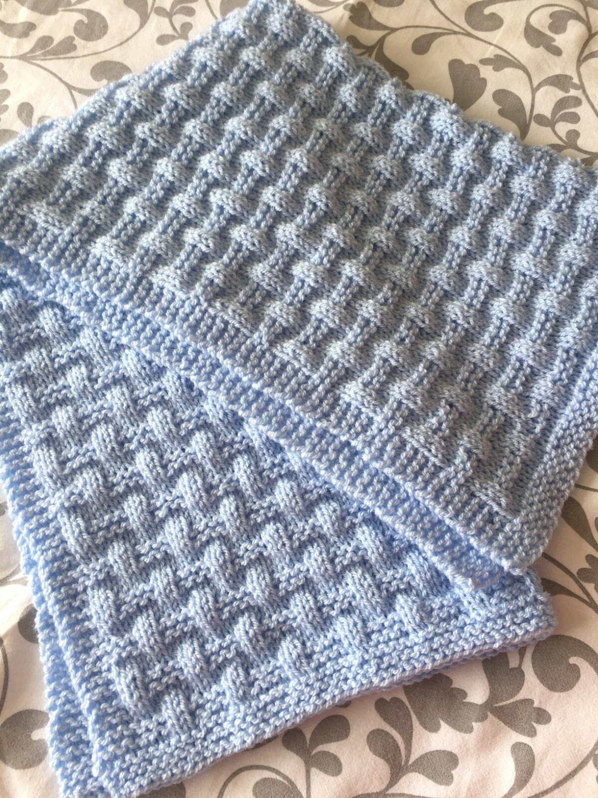 Knitting pattern- Easy Weave Baby Blanket ~ Paper Copy ~ | eBay UK