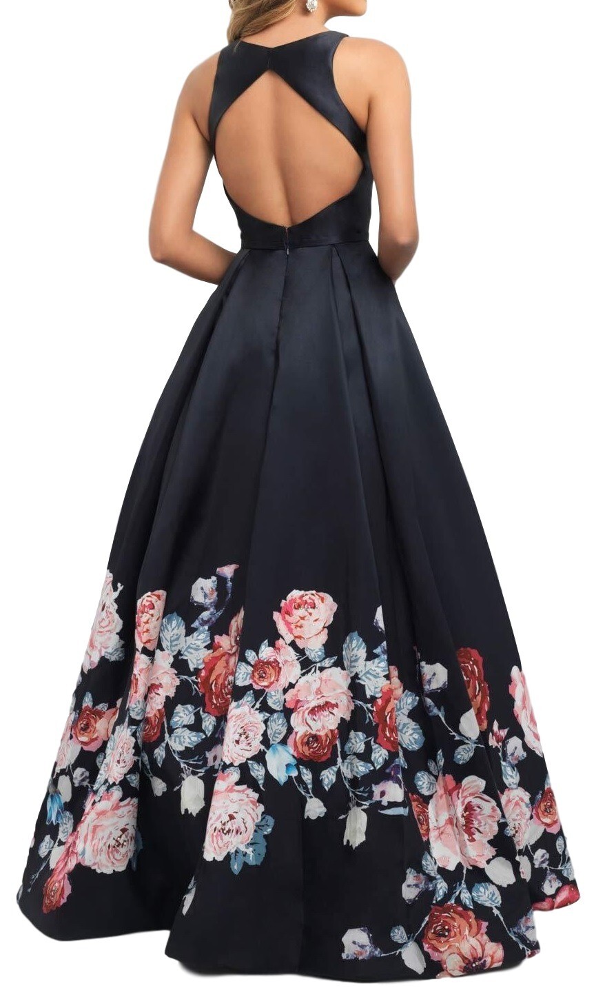 Women's Formal Print Floral Open Back Long Evening Gown prom dress | eBay