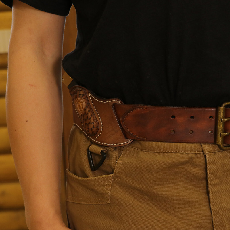 TOURBON Leather Folding Knife Sheath Blade Protector Pocket Knives Belt ...