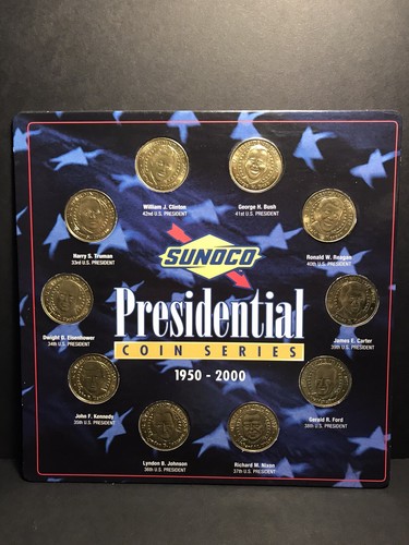 Sunoco Presidential Brass Coin Series 1950-2000 Set | eBay