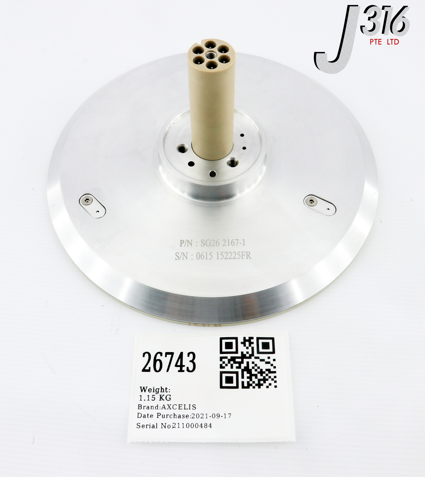 26743 AXCELIS ESC ASSY, 200MM, 6 ELECTRODES, AXCELIS P/N: 110122660 ...