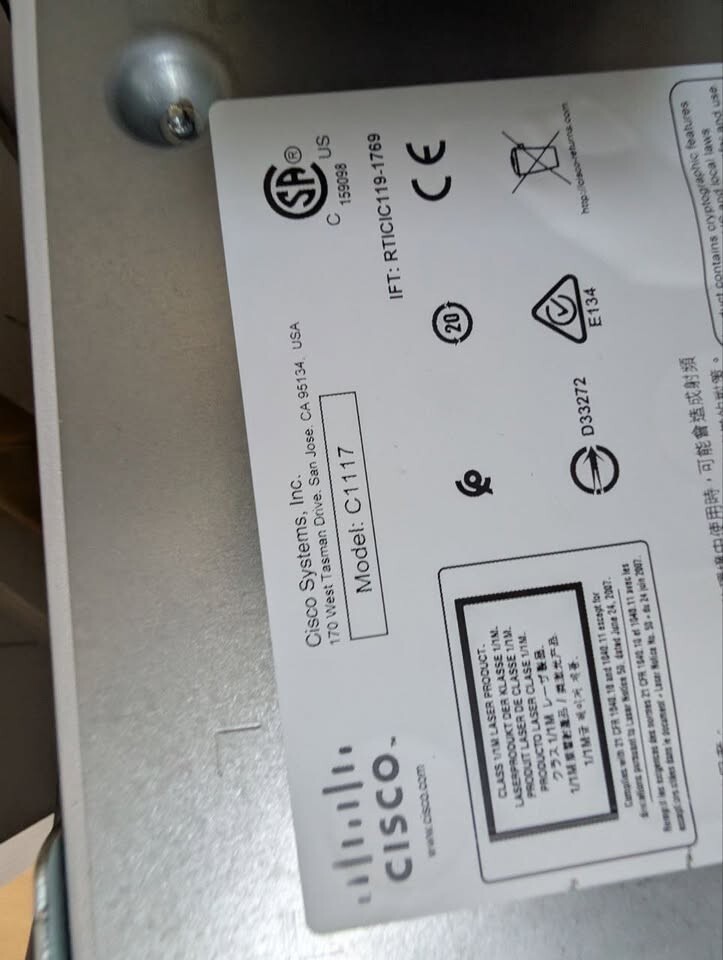 C1117-4P Cisco ISR 1100 4 Ports DSL Annex A/M and GE WAN Enterprise ...