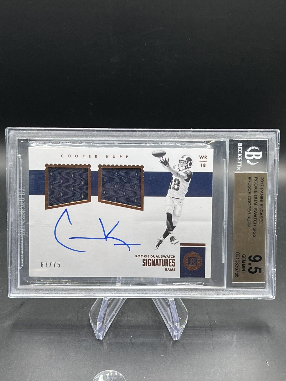 2017 Panini Encased - Rookie Dual Swatch Signatures #RDS-CK Cooper Kupp ...