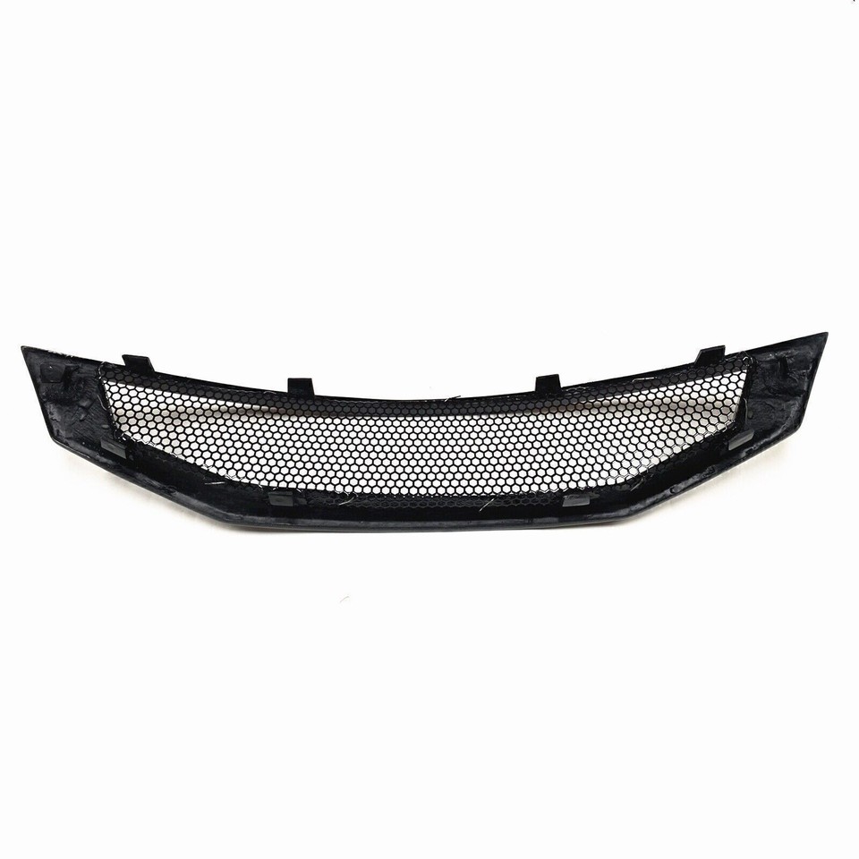 1x Car Front Bumper Grille Mesh For Honda Accord 2008-2010 Black Carbon ...