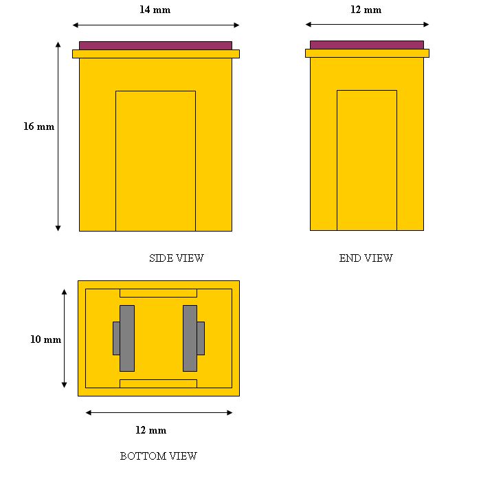 60 AMP Yellow J Type MICRO Fusible Link Fuse Short Low Profile Stubby ...