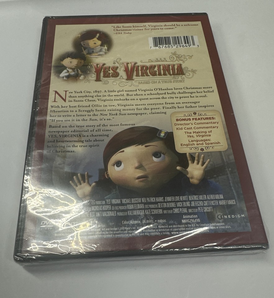 Yes Virginia (DVD) New Sealed! 767685296493| eBay