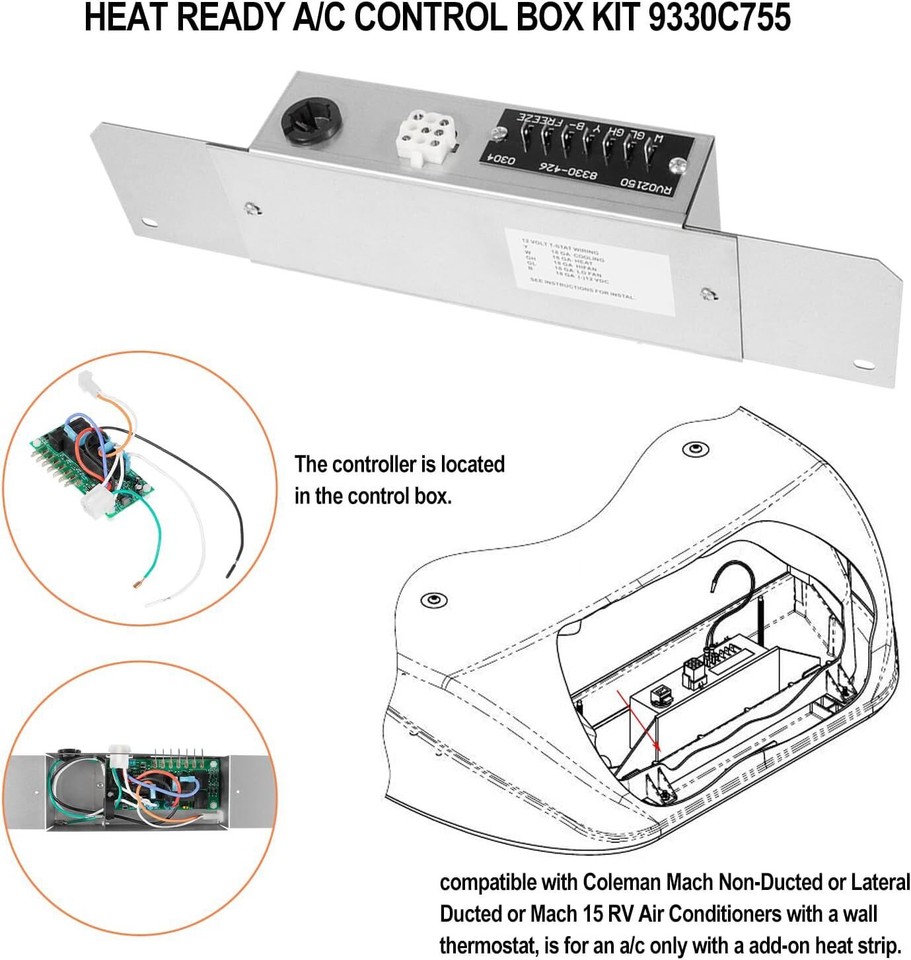 9330C755 Box A/C Control Assembly Kit Fits Coleman Mach 15 RV Air ...