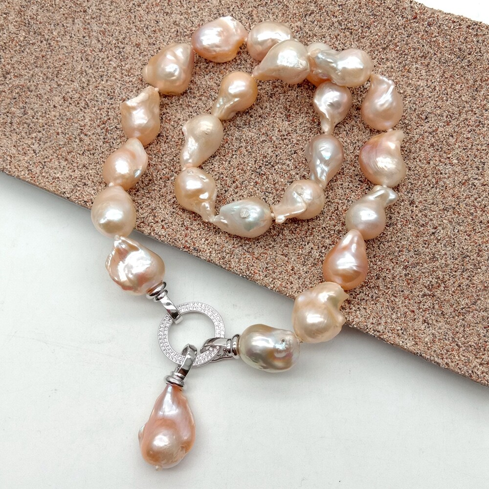 Freshwater Pink Keshi Pearl Necklace 19.5" | eBay
