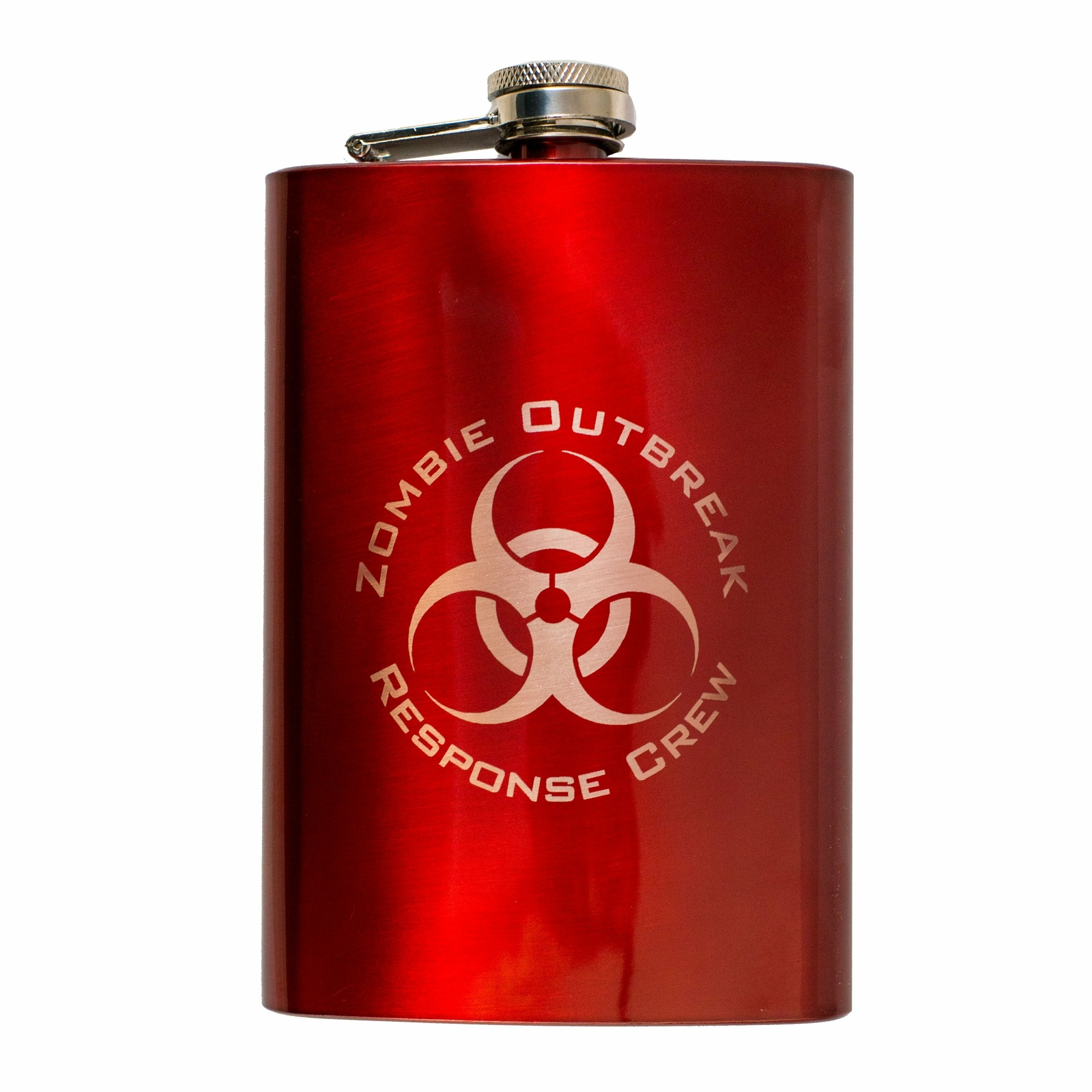 8oz RED Zombie Outbreak Response Crew Flask | eBay