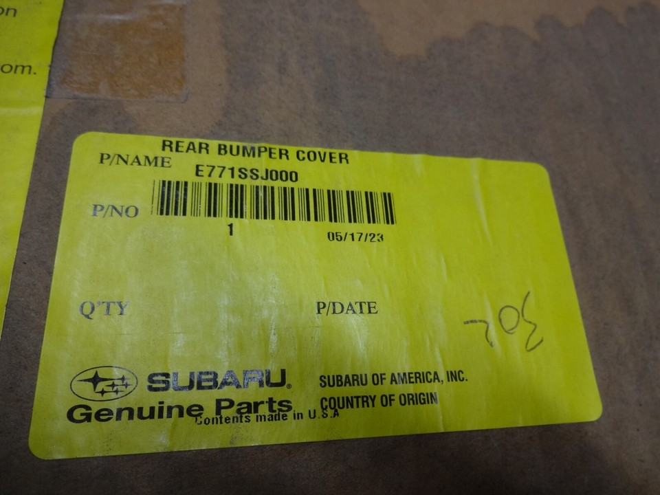 NEW 2019-2024 Subaru Genuine Forester Rear Bumper Cover E771SSJ000 | eBay