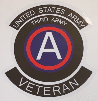 US Army Third Army Veteran Sticker Waterproof D251 | eBay