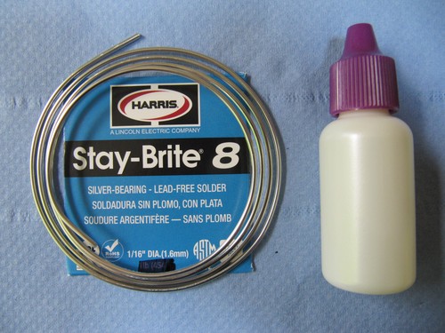 HARRIS STAY-BRITE #8 SOLDER KIT 36 inches plus 1/2 ounce STAY CLEAN ...