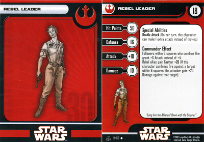 Star Wars Miniatures Alliance & Empire REBEL LEADER #19 Trooper card | eBay