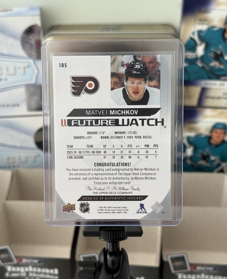 Matvei Michkov 2024-25 SP Authentic Future Watch Auto #/999 Philadelphia Flyers | eBay