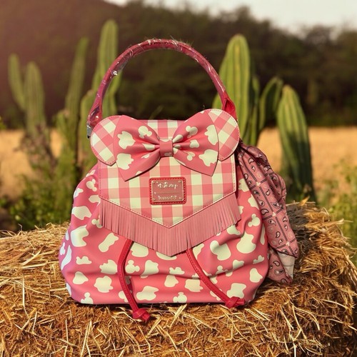 Loungefly Disney Minnie Mouse Cowgirl Convertible Flap Backpack with ...