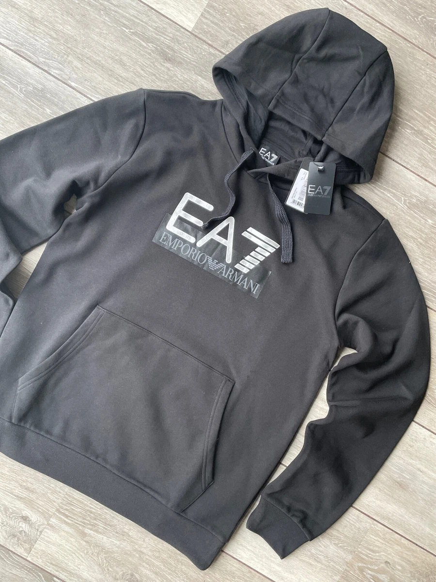 Armani Ea7 Logo Hoodie Grey Clearance | emergencydentistry.com