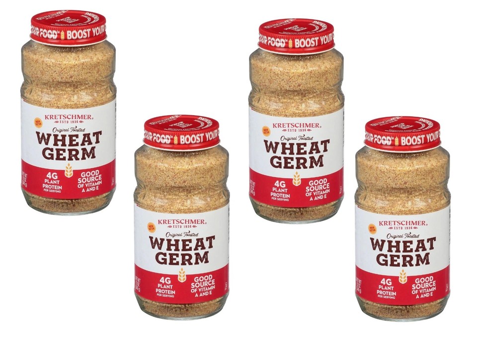 4 Pack Kretschmer Toasted Wheat Germ 12 oz – Original, Nutrient-Rich ...