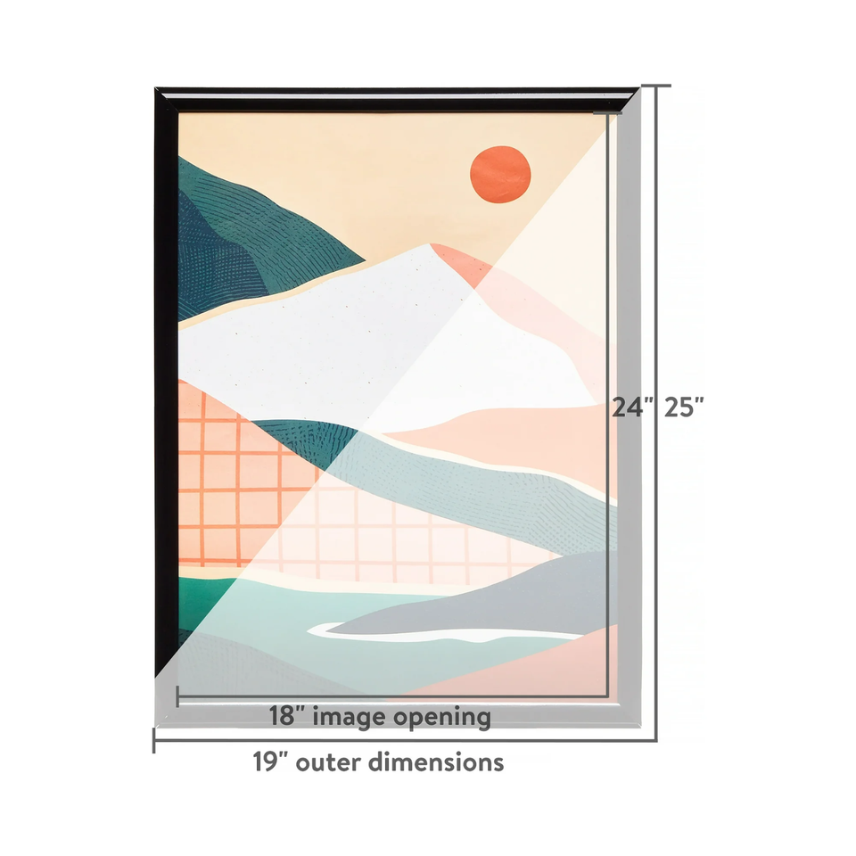 18" x 24" Trendsetter Poster and Picture Frame Home Office Wall Decor, Black | eBay