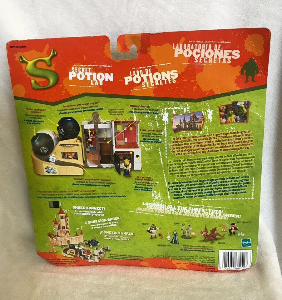 New Vintage 2003 Hasbro Shrek 2 Secret Potion Lab Playset & Mini Figure ...