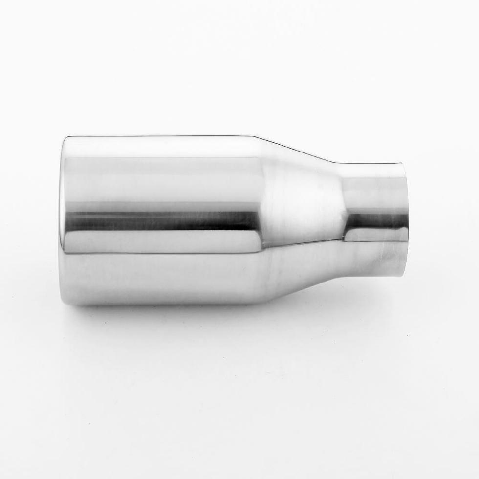 Double Walled Straight Cut Round 3.5" Out Exhaust Tip 2.25" In SS304 ...