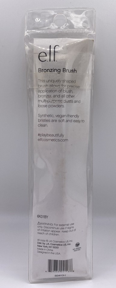 NEW e.l.f. Elf Bronzing Brush, Loose Powder Application, Vegan Friendly ...