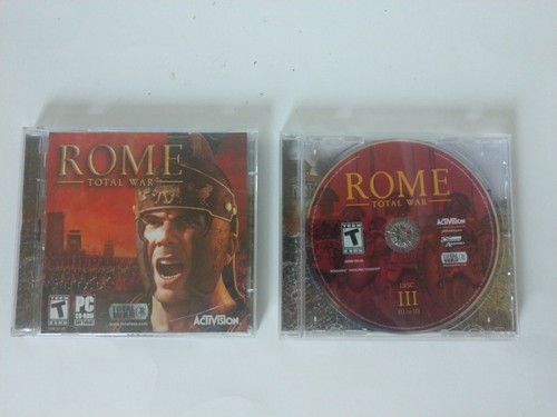 Rome: Total War PC Software (CD-ROM, 2004) 3-Disc Game with key 3D RTS ...