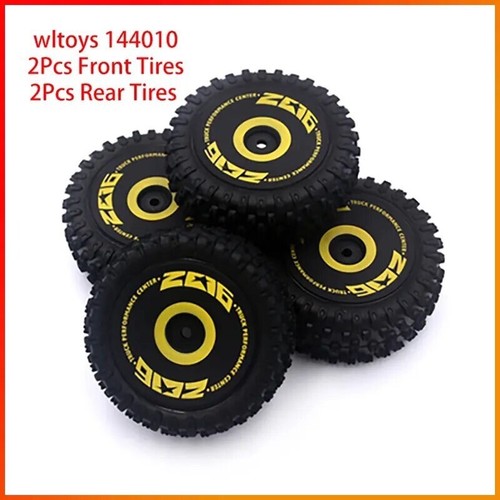 4Pcs Front and Rear Wheel Tire Tyre Wltoys 1/14 144010 1/12 124016 ...