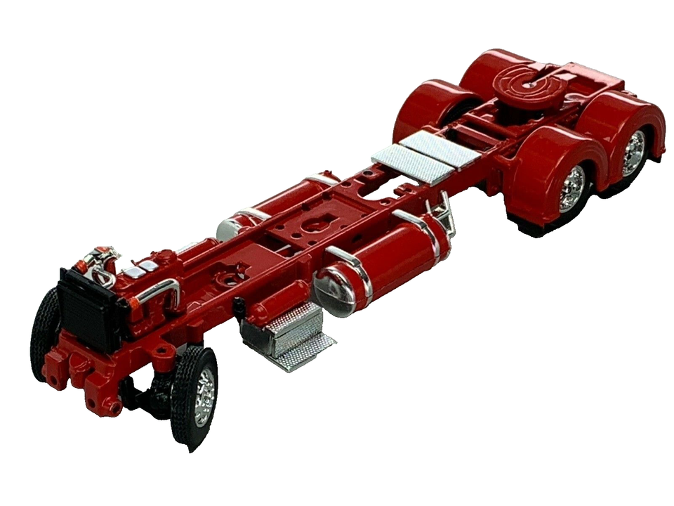 1/64 DCP PARTS RED 300" PETERBILT 359/379/389 CHASSIS W/ SHOW FENDERS ...
