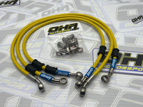 OHA Stainless Braided Front & Rear Brake Line Kit for Yamaha YZF R6 ...