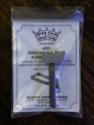 King's Gun Works 301 NM Aluminum Trigger Short Silver 1911 Colt NIP NOS ...