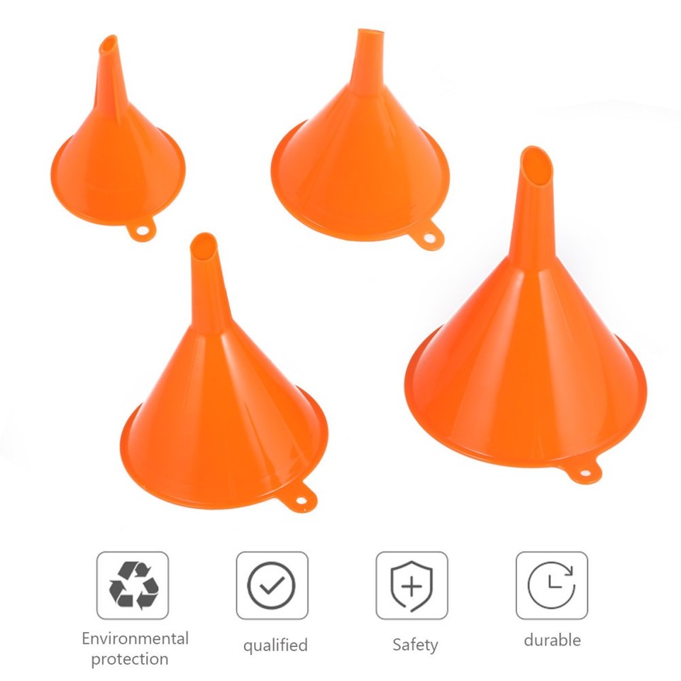8 Pcs Plastic Funnels 2 Sets Gasoline Kerosene Liquid Funnels for ...