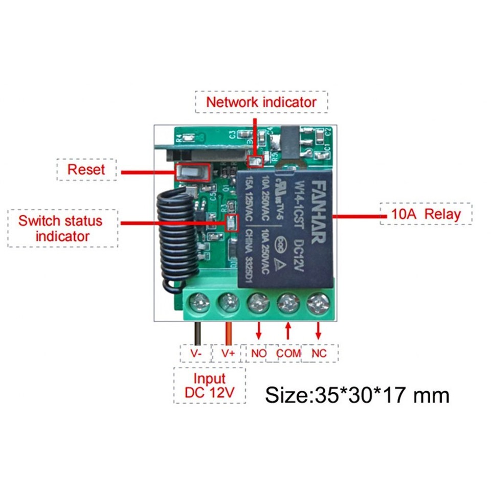 Smart Home Switch Module DC 12V Input Electric Locks Control Load Power ...