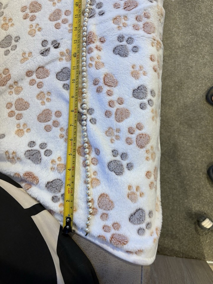 Vintage Cultured Pearl Necklace with Gold Ball Clasp Fastening 62cm ...