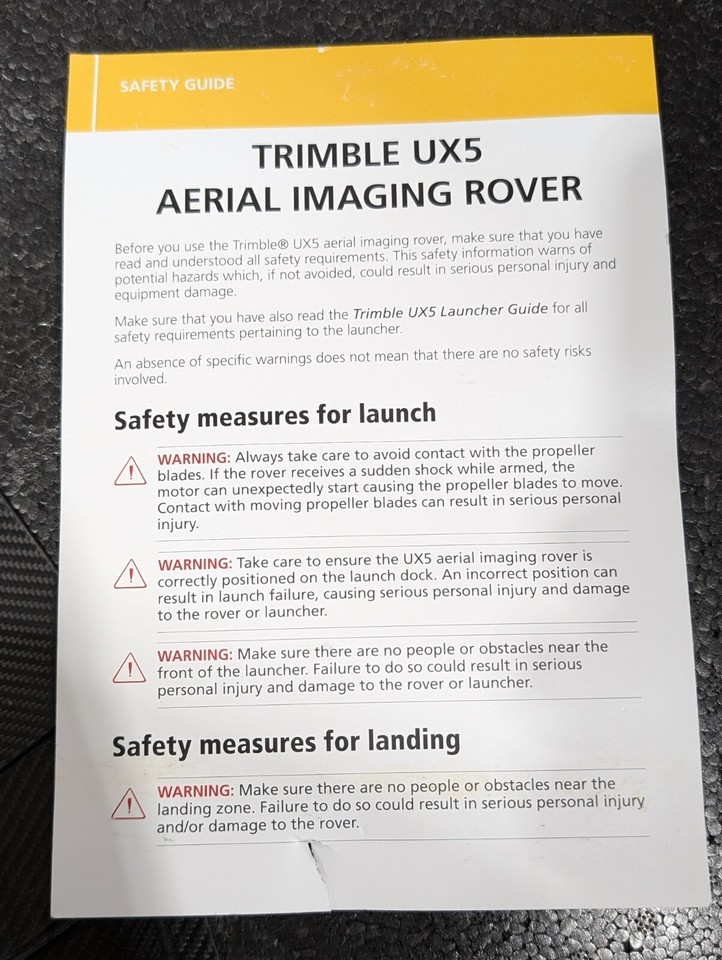 Trimble UX5 Surveying Imaging Mapping Drone w/ Launcher, Tablet and ...