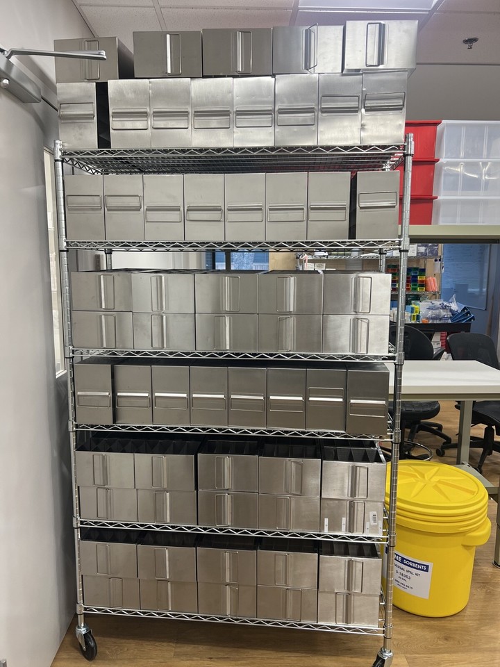 Stainless Steel Laboratory Freezer Rack for 2" Cryo Boxes, 4 deep x 4 ...
