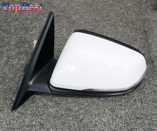 51167432793 White Left Driver Side Mirror W/Heated Turn Signal For BMW ...